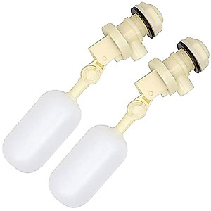 1/2" Water Float Valve Stable Water Float Ball Valve Shut Off Plastic Float Valve Stainless Steel Automatic Waterer Fill Feed Tank Horse Cattle Goat Sheep Pig Dog Float Valve Farm Supplies 2 Pack