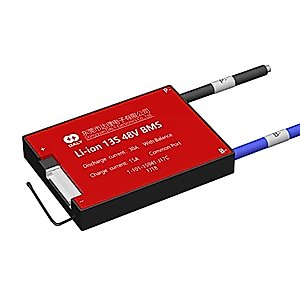 DALY BMS 13S 48V 30A Li-ion Battery Protection Module PCB Protection Board with Balance Leads BMS for 18650 Battery Pack 48V(Standard BMS,30A)
