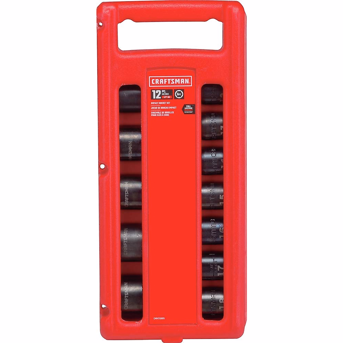 CRAFTSMAN Impact Socket Set, Metric, 1/2", 12Piece (CMMT15885)