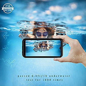 Lanhiem Samsung Galaxy A10E Case, IP68 Waterproof Dustproof Shockproof Case with Built-in Screen Protector, Full Body Sealed Underwater Protective Cover for Galaxy A10e (Black/Clear)