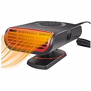 Car Heater 12V 150W Portable 3 in 1 Heating & Cooling& Air Purify Electric Fan Heater for Fast Heating Defroster Defogger Demister for Car SUV Truck （US Warehouse in Stock）