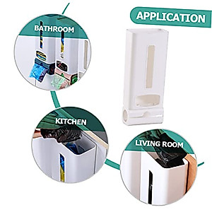 Cabilock 5pcs bag storage box plastic bag organizer grocery bag holder Wall Mount Grocery Bag Dispenser bag dispenser holder storage bag holder hanging garbage dispenser bags extractive