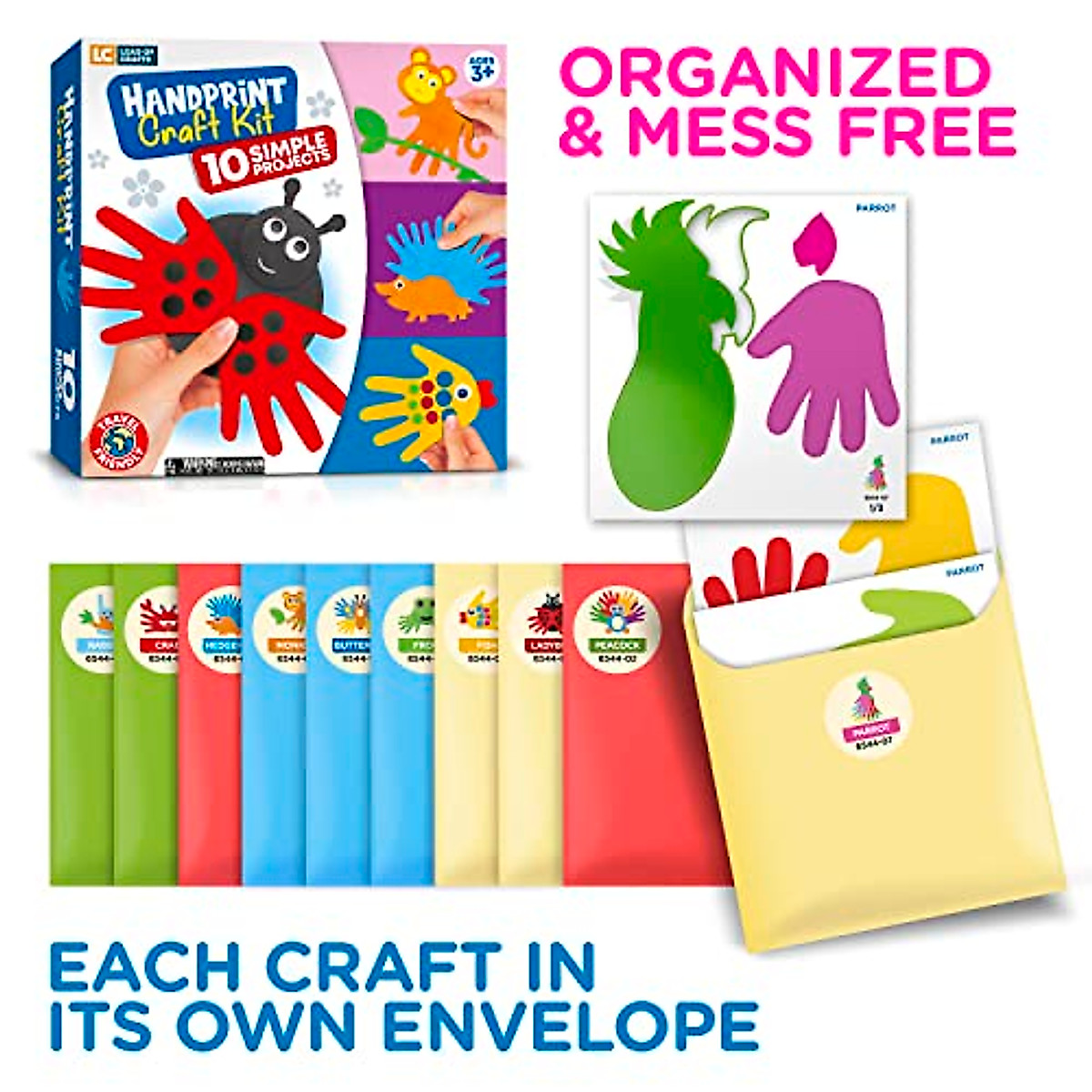 Arts and Craft Kit for Toddlers and Preschoolers, Easy Crafts for Kids Ages 3-5 – Animal Craft Set Includes Supplies and Instructions