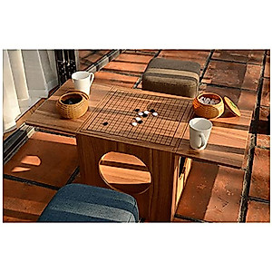 Wooden Chess Set Multifunctional Indoor Low Table Go/International Chess Set Window Tea Seat Table for Adults Kids Gifts Board Games (Color : Table only)