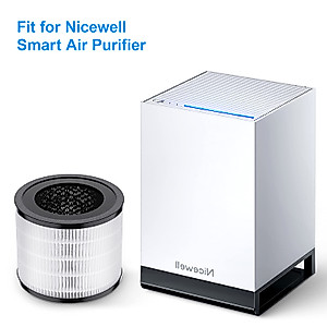 Nicewell Hago-w+s Air True HEPA Purifier Replacement Filter, 3-in-1 Pre-Filter and High-Efficiency Activated Carbon Filter