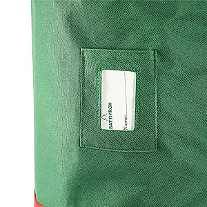 Sattiyrch Christmas Wrapping Paper Storage Bag - Tear Proof 600D Canvas UnderBed Gift Wrap Organizer Bag Fits 20 Rolls 40 inch & Ribbon Holder,Dual Zips & Carry Handles,Green