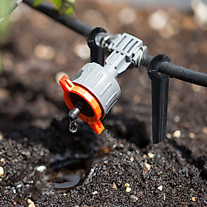 Jiozermi 240 Pcs Irrigation Drip Support Stakes for 1/4 Inch Drip Tubing, Tubing Hose Holder for Vegetable Gardens, Plants or Flower Beds