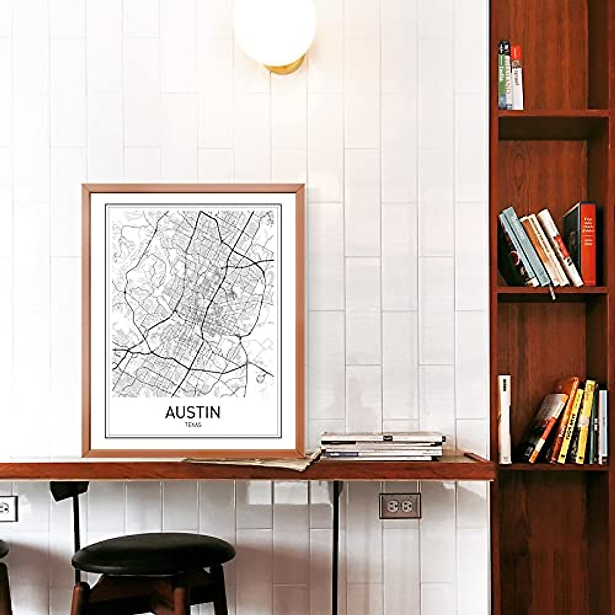 Austin Map Print City Maps of Austin Art Print Map Poster Texas Map Texas Black White Map Wall Art Map Modern Minimalist Wall Art Scandinavian Art City Map Poster 8x10 Unframed Wall Print