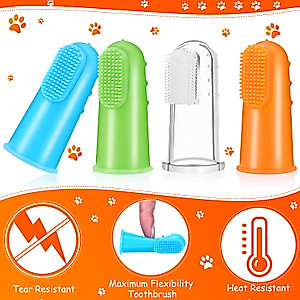 Nuogo 80 Packs Dog Toothbrush Soft Finger Brushes Pet Finger Toothbrush Easy Teeth Cleaning Dog Tooth Brush Oral Care Pet Dental Brush Pet Cleaning Finger Covers for Small Cats and Puppy