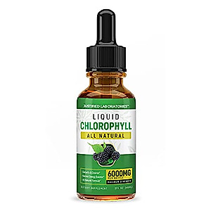 (3 Pack) Liquid Chlorophyll Drops Maximum Strength 6000MG Fast Absorbing All Natural Green Concentrate Supplement Loaded with Antioxidants Minerals Multivitamins 2 FL Oz