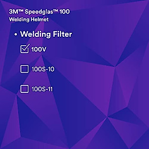 3M Speedglas Welding Helmet 100, Auto Darkening Filter 100V TIG 10A MIG/MAG Stick for Grinding, Sanding and Metal Repair, Student or Part Time Welder, 07-0012-31BL,Black