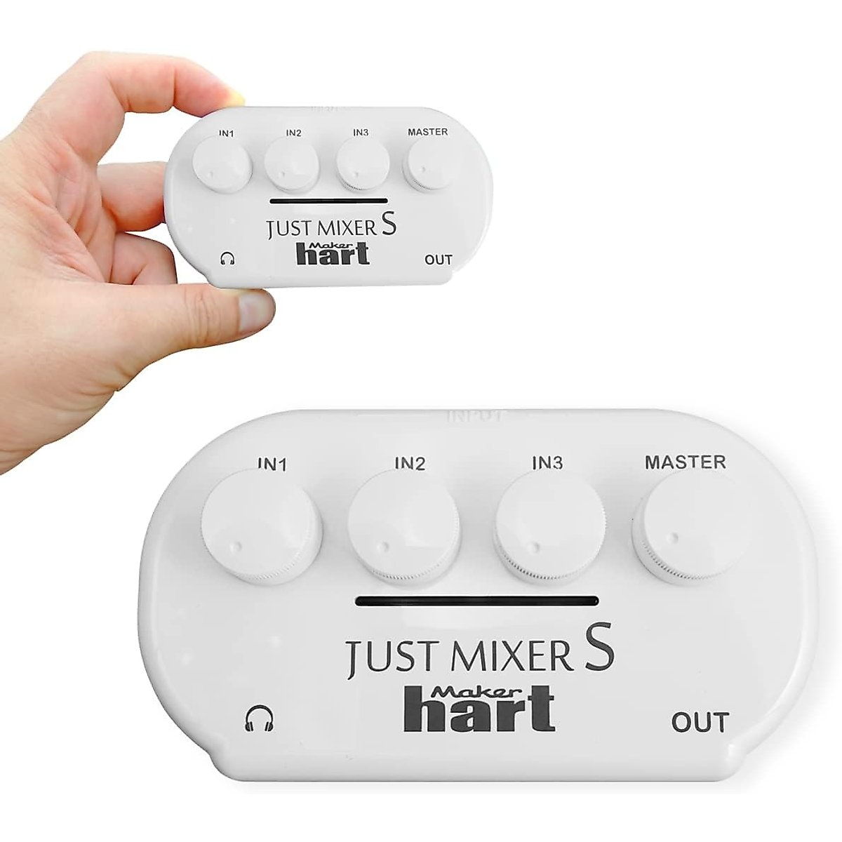 Maker hart JUST Mixer S Portable 3 Channels Stereo IN Mini Audio Mixer/2 Stereo Output/Battery/USB Power/3C Device