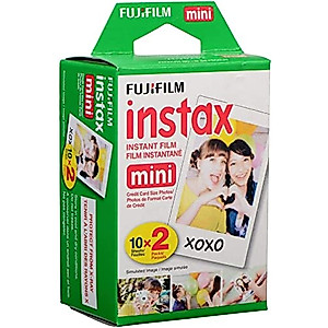 Fujifilm Instax Mini 11 Instant Film Camera, with Fujifilm instax Mini Instant Daylight Film Twin Pack, 20 Exposures (Blush Pink)