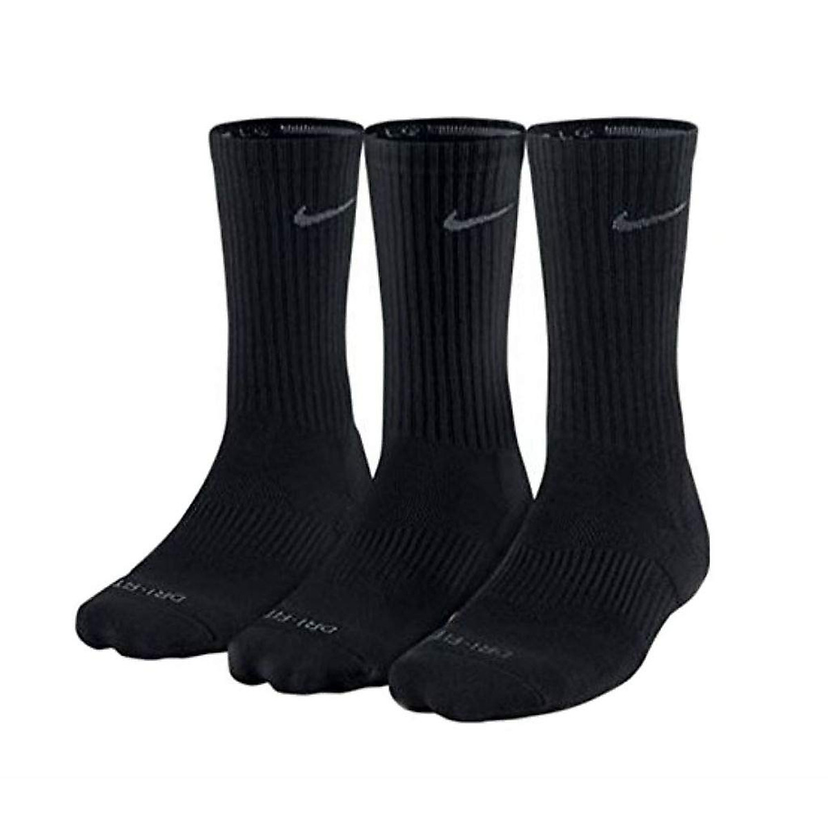 Nike Unisex Dry Cushion Crew Training Sock (3 Pair) Black, Medium
