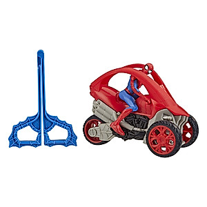 Spider-Man Marvel Stunt Vehicle 6-Inch-Scale Super Hero Action Figure and Vehicle Toy Great Kids for Ages 4 and Up