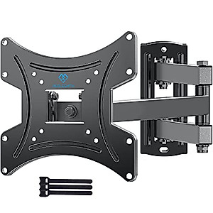 PERLESMITH TV Wall Mount for 13-42 Inch Flat or Curved TVs & Monitors, Full Motion TV Wall Mount with Articulating Arms Swivel Tilt Extends, Corner tv Bracket Max VESA 200x200 mm up to 44lbs, PSSFK1