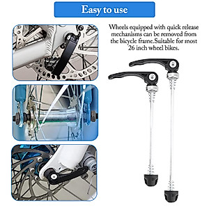 Alomejor Bike Skewer Quick Release Skewers Front & Rear Hub Skewers for Mountain Bike Road