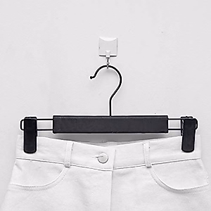 Muellery Plastic Pants Hangers Adjustable Clips Non Slip Space Saving Slim Skirt Hangers 5P TPAG47220