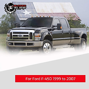 Driver Side Mirror Glass Assembly With Backing Plate Compatible with Ford E150 E250 E350 E450 Econoline Van, F250 F350 F450 Super Duty, Excursion (Upper Towing Mirrors)