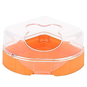Yosoo Health Gear Corner Toilet for Hamster with Roof, Hamster Sand Bathroom with Scoop, Hamster Sandbox, Plastic Sand Bath Container, Corner Toilet Tray for Hamster Totoro Chinchilla