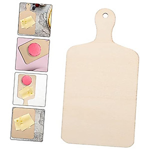UPKOCH 12pcs DIY Wooden Cutting Board Pizza Accessories Wooden Tray Pizza Cheese Unfinished Wood Cutting Board Pizza Paddle Mini Wooden Chopping Board Unfinished Cutting Board Craft Wood