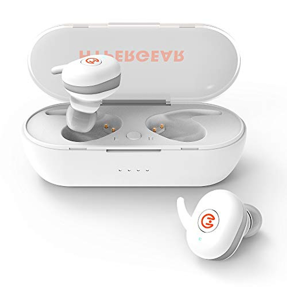 HyperGear Active True Wireless Bluetooth Earbuds + Portable Pocket-Sized Charging Case [Quick Pairing] Noise Cancelling Mic., Built-in Touch Control, HD Stereo Sound, IPX5 Waterproof (White) 15127