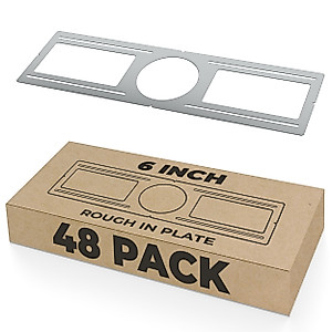 OHLECTRIC (48 Pack) New Construction Rough-in Plate for LED Downlight – Slim Steel Plate/Bracket – Guide for Electrician & Drywaller – for Use with 6 Inch Models