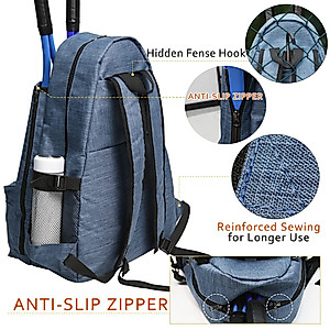 Layway Tennis Backpack for Men Women,Tennis Rackets Bag to Carry Racquets of Racquetball, Squash,Badminton,Pickleball and Other Travel Sport Accessories (Blue)