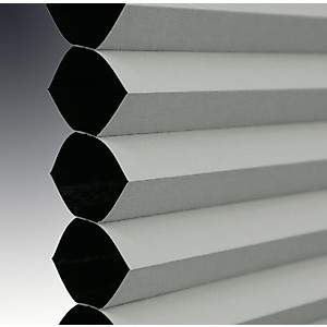 BlindsAvenue Custom ¾” Pleat, Cellular Shades, Color Urban Gray, Blackout Fabric Available in 2 Cordless Lift Systems. Customize to Widths Between 18”-96” Wide & Any Height Between 18”–84”