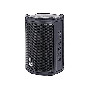 Altec Lansing HydraMotion Wireless Bluetooth Speaker with 360 Degree Sound, Portable IP67 Waterproof for Outdoors, Shockproof, Snowproof, Everything Proof, 12 Hour Playtime (Black) (Renewed)