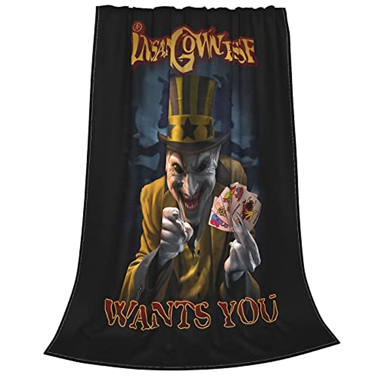 Insane Hip Clown Hop Posse Throw Blankets Flannel Blanket Lightweight Throw Blanket for Couch Bed Soft Warm Cozy 80"x60"