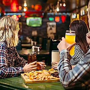 6 Pack 24oz Drinking Glasses Iced Coffee Cups Can Tumbler Glasses with Bamboo Lids and Straws Tumbler Glasses Cups Can Shaped Glass Gups Large Drinking Can Cups for Boba Smoothies Soda Juice Tea