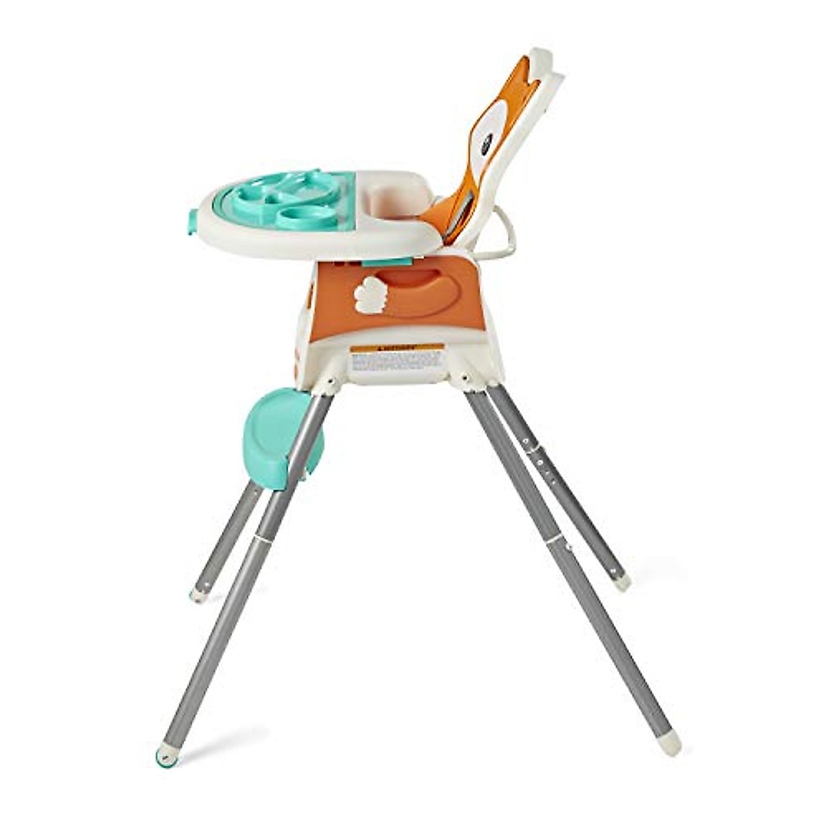 Infantino Grow-with-Me 4-in-1 Convertible High Chair, Fox-Theme, Space-Saving Design, Booster and Toddler Chair, for Infants & Toddlers 3M-36M