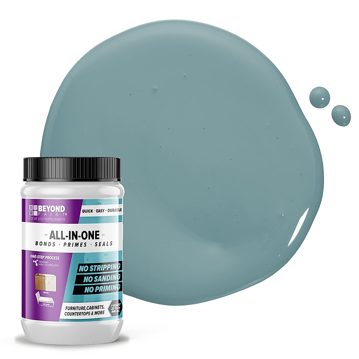 Beyond Paint Furniture, Cabinets and More All-in-One Refinishing Paint Quart- Color: Nantucket (BP05)