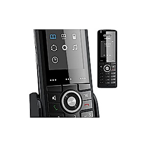Snom M65 Professional DECT-Mobilteil (250 Stunden Standby, 2 Zoll 176 x 220 Pixel TFT, SW OTA-Upgrade, Vibrationsalarm, Gürtelclip, beleuchtete Tastatur), Schwarz, 00003969