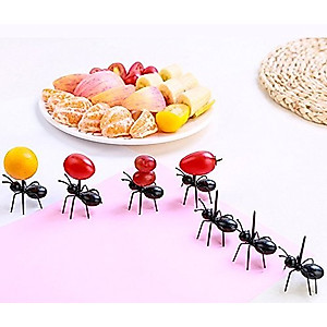 36 Pcs Fruit Forks Bistro Cocktail Forks Tasting Appetizer Forks Set Mini Cake Forks, Cute Ants Design (Ant)