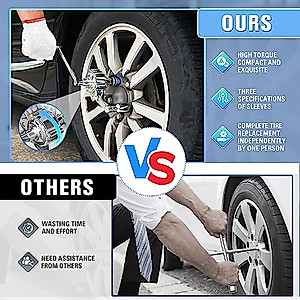 Saker Torque Multiplier Wrench Set-Heavy Duty Labor-Saving Nut Disassembly Tool with 17mm/19mm/21mm Sockets Perfect for Loosening Car Tire Lug Nuts