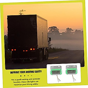 SUPVOX 2 Pcs Big truck side lights signal lamp signal light Car side lamp Auto LED side light LED sign light car trailer car turn light side clearance lights Car LED Light Warning Lights