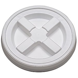 (5) Brand New White Gamma Seal Lids