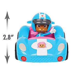 Bubble Guppies Molly's Fin-tastic Racer, 4-inch Molly Figure and matching Fin-tastic Racer, Blue, Kids Toys for Ages 3 Up by Just Play