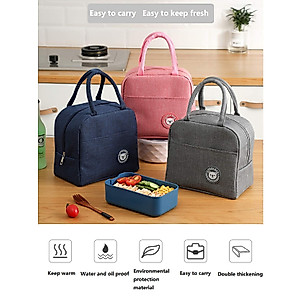 5.5 L Pink Bear Small Lunch Bags for Women, Portable Insulation Bags, Reusable Lunch Bags, Can be Used for Picnics, Work, etc. (S, Pink Bear)