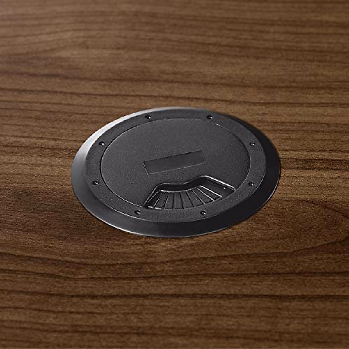 Lorell Essentials Desk Shell, Walnut Laminate