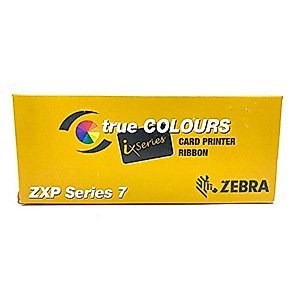 ZEBRA Technologies 800077-740 True Colors IX Series Color Ribbon for ZXP Series, 7 Compatible, Ymcko, 250 Labels per Roll