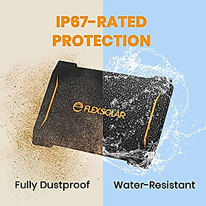 FlexSolar 15W Small Solar Panel Charger USB-A Max 5V 3A Output ETFE Lightweight Foldable Portable Powerfilm Energy IP67 Waterproof Emergency Camping Hiking Backpacking for cell phones Fans Flashlights