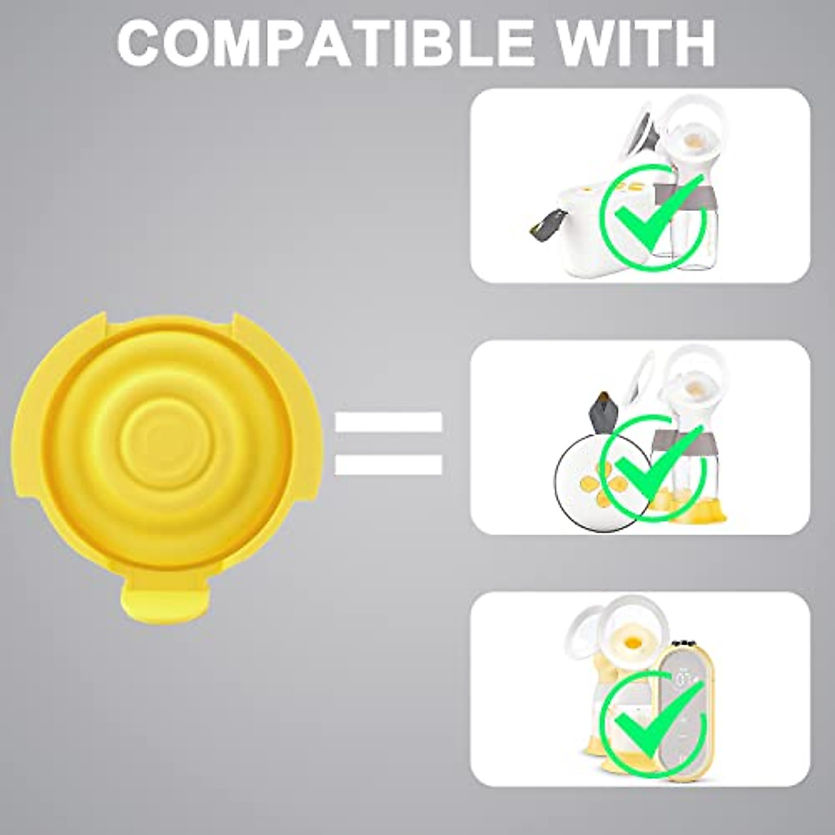 Membrane Compatible with Medela Pump Parts, BPA Free Silicone Membranes Compatible with Pump in Style MaxFlow, Swing Maxi, Freestyle Flex Breast Pumps, Breast Pump Connector Replacement Parts