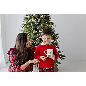 Pearhead Santa's Milk & Cookies Christmas Mug, Holiday Novelty Coffee Mug with Slot for Cookies, Holiday Home Décor, Microwave And Dishwasher Safe, Santa’s Milk & Cookies Mug, 9 Oz