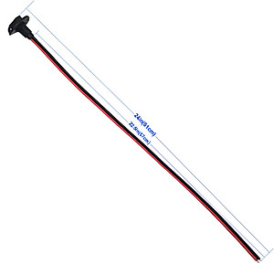 COMeap SAE Connector Power Socket Sidewall Port, 10AWG 2Pin Quick Connect Solar Panel Flush Mount Plug Cable Weatherproof for Solar Generator Battery Charger Motorcycle Generator 24-inch(61cm)