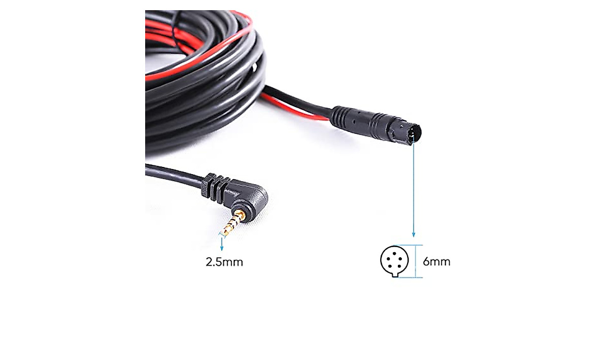 Pixelman 23 Ft Dash Cam Rear Camera Cable | Universal Compatibility