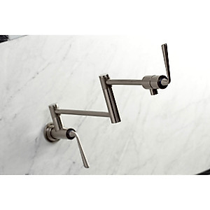 Kingston Brass KS4108ZL Silver Sage Wall Mount Pot Filler, Brushed Nickel