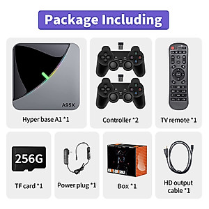 JMachen Retro Game Console Built in 45000+ Games, Plug and Play Video HDMI, Android 9.0 + EmuELEC 4.5 System, Emulator Compatible with 70+ Emulators, S905X3 Chip, 4K Output (JM6)